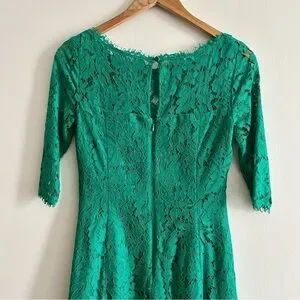 Eliza J | Dresses | Eliza J Lace Crochet Green Fit And Flare Aline ...